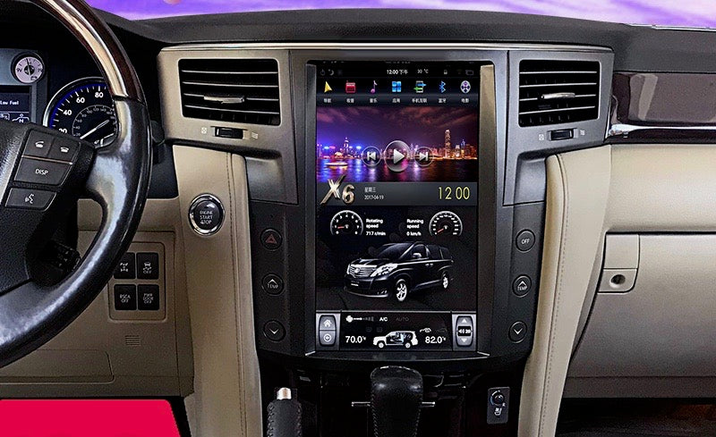 Lexus LX 570 2007 - 2015 13.6" Vertical Screen Android Radio Tesla Sty ...